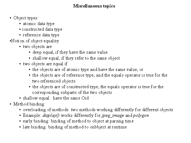 Miscellaneous topics