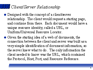 Client/Server Relationship