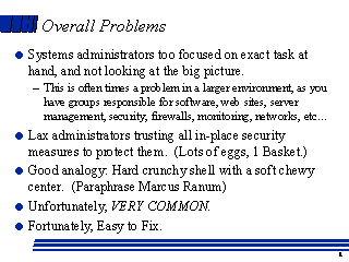 Overall Problems