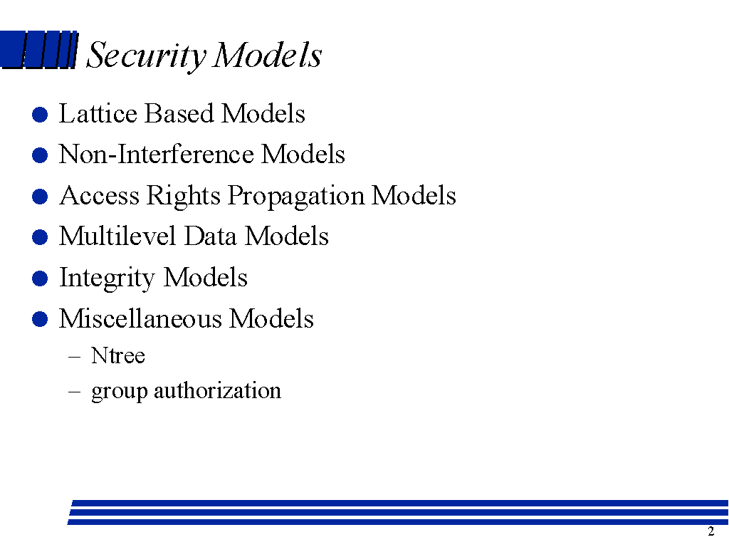Security Models