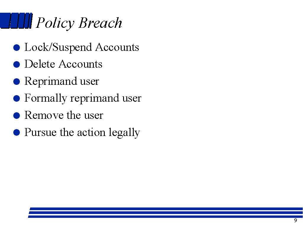 Policy Breach