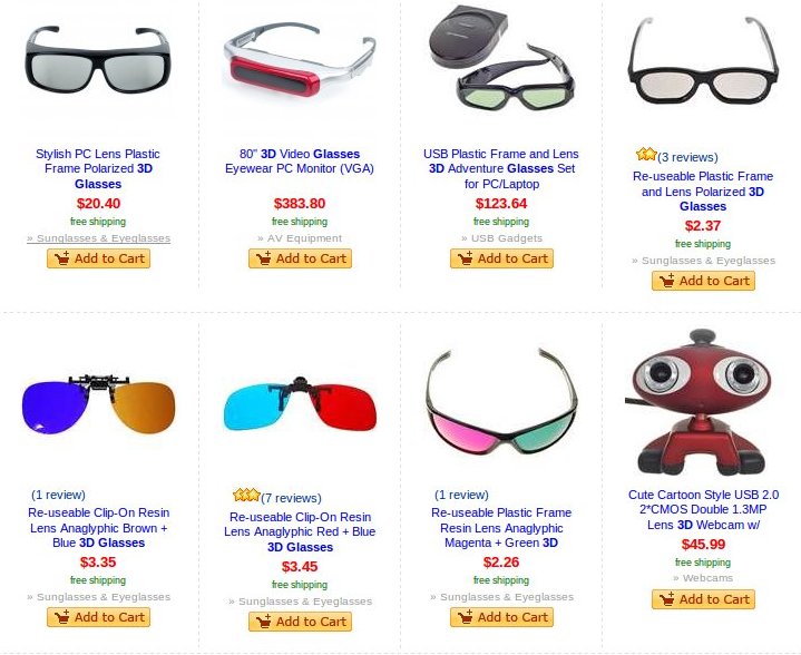 Many Types Of 3D Glasses And Stuff