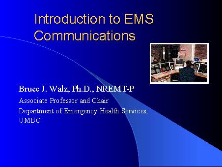 Introduction to EMS Communications